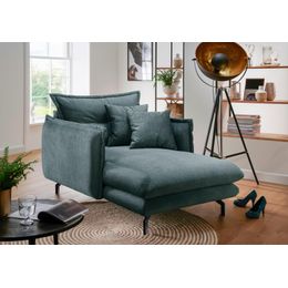 Relaxsessel Home Affaire "Lazio modern und bequem, schmale Armlehnen, tolle Detailverarbeitung", ocean, t&uuml;rkis, B:111cm H:101cm T:167cm, Sessel, Relaxsessel