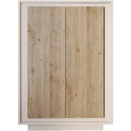 Highboard Home Affaire "Sky, B/H 106/171 cm, Stauraumschrank/Hochkommode, 2 T&uuml;ren", cashmere, eiche cadiz dekor, B:106cm H:171cm T:40cm, Holzwerkstoff, Sideboards, Highboard, Softclosing, Korpus & Front 22 mm stark, Rahmen-Optik