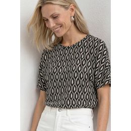 T-Shirt Street One, Damen, Gr. 34, clay sand, Jersey, Obermaterial: 95% Viskose, 5% Elasthan, regular fit normal, Rundhals, Shirts T-Shirt, mit Zebra Print