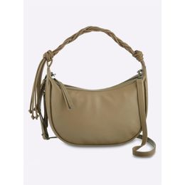 Umh&auml;ngetasche Heine, Damen, Gr. B/H/T: 33cm x 26cm x 11cm, sesam, Viskosemischung, unifarben, Taschen Umh&auml;ngetasche