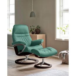 Relaxsessel stressless "Sunrise", gr&uuml;n (aqua gr&uuml;n paloma), B:79cm H:103cm T:73cm, Leder BATICK: BATICK ist ein leicht korrigiertes, durchgef&auml;rbtes und genarbtes M&ouml;belleder, bei dem die meisten Unebenheiten und Spuren in der Regel entfernt wurden.;Leder PALOMA: PALOMA ist ein durchgef&auml;rbtes Semianilin-M&ouml;belleder mit nat&uuml;rlicher Narbung.;ROHLEDER Stoff Q2 FARON: Ein fester zuverl&auml;ssiger Boucl&eacute; mit e