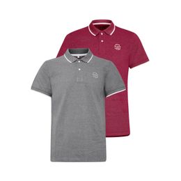 Poloshirt Blend "Poloshirt BHPolo 2 Pack", Herren, Gr. L, rot (burgundy schwarz), Obermaterial: 100% Baumwolle CO., Shirts