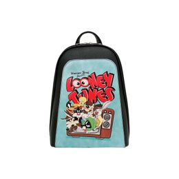 Tagesrucksack DOGO "Tidy Bag Rucksack The Toon Parade Damen Backpack", Damen, bunt (schwarz), Lederimitat, Rucks&auml;cke