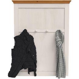 Garderobenpaneel OTTO HOME "Selma", wei&szlig; (wei&szlig;, gebeizt), B:80cm H:105cm T:4cm, Massivholz, Garderobenpaneele, Garderobenpaneel, aus massivem Kiefernholz, H&ouml;he 105 cm, Breite 80 cm