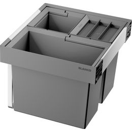 Einbaum&uuml;lleimer Blanco "FLEXON II Low XL 60/3", schwarz, B:56cm H:32,5cm T:40cm, Kunststoff, M&uuml;lleimer, Abwaschbare und entnehmbare Eimer