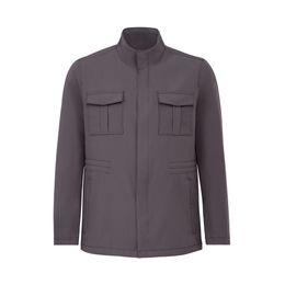Kurzjacke RICANO "Jacke Julien", Herren, Gr. L, grau, Obermaterial: 90% Nylon NY. 10% Elasthan EL. Futter: 100% Polyester PES., normal, hoch geschlossener Ausschnitt, Jacken Kurzjacke, Handgefertigt, Made in Europe