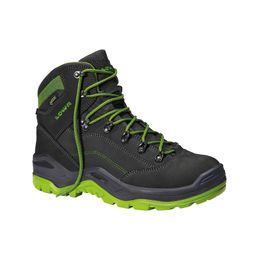 Sicherheitsstiefel Lowa "RENEGADE Work GTX Mid" Gr. 43, schwarz (schwarz, gr&uuml;n), 43, Obermaterial: 100% Rindnubukleder CNU., Schuhe
