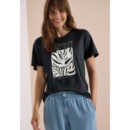 T-Shirt Cecil, Damen, Gr. L (42), palm breeze gr&uuml;n, Jersey, Obermaterial: 50% Baumwolle, 50% Modal, bedruckt, bequem normal, Rundhals, Shirts T-Shirt, Sommerschirt, Rundhals, Baumwollmix mit Modal