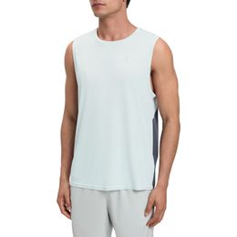 Laufshirt Energetics "HE.-TANK-SHIRT STEFAN SL M", Herren, Gr. XL, blau ice, anthrazit, Web, Obermaterial: 100% Polyester, unifarben, regular fit normal, Rundhals, Shirts Laufshirt, Regular fit, ohne &Auml;rmel, f&uuml;r sportliche Aktivit&auml;ten