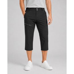 Caprihose LPO "Kentville Fullstretch IV", Herren, Gr. S, Normalgr&ouml;&szlig;en, schwarz, Jersey, 94% Polyester. 6% Elasthan, 3/4-L&auml;nge, Hosen Caprihose, 4-Wege-Stretch, UV-Schutz, Komfortbund