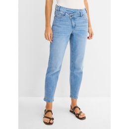 bonprix Mom-Jeans High Waist, blau, Gr.52, Mom-Jeans High Waist, 79% Baumwolle (organic)