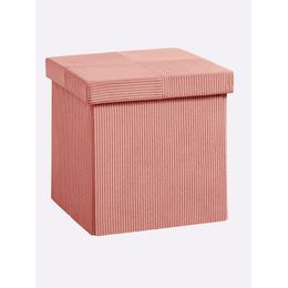 Hocker HEINE HOME, rosa (altros&eacute;), B:38cm H:38cm T:38cm, Hocker, Hocker