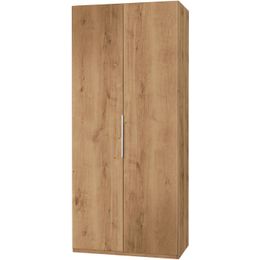 Kleiderschrank wimex "Level by fresh to go", braun (plankeneichefarben), B:100cm H:216cm T:58cm, Schr&auml;nke, Kleiderschrank, ohne Schubladen