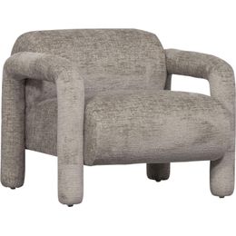 Loungesessel Woood "Lenny mit Grobstruktur-Velvetbezug und Armlehnen B 76 x T 82 x H 65 cm", sand, B:76cm H:65cm T:82cm, Sessel, Sehr hohe Verschlei&szlig;festigkeit, Tragkraft 120 kg, Pfleiglicht