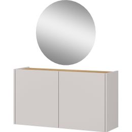 Garderoben-Set Germania "GW-Libbiano", kaschmir, navarra, eiche, nachbildung, B:93cm H:200cm T:29cm, Spanplatte, Kastenm&ouml;bel-Sets, Garderoben-Set bestehend aus Mehrzweckschrank und Spiegel