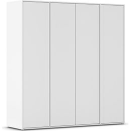 Dreht&uuml;renschrank Rauch "Kleiderschrank Schrank Garderobe W&auml;scheschrank NABILA viel Stauraum", wei&szlig; (alpinwei&szlig;), B:187cm H:194cm T:53cm, Holzwerkstoff, Schr&auml;nke, Dreht&uuml;renschrank, in 2 Breiten mit Push-to-Open Funktion TOPSELLER MADE IN GERMANY