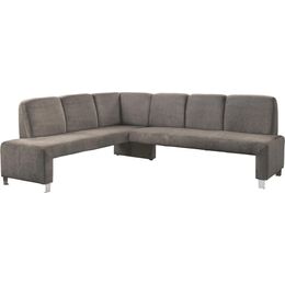 Eckbank exxpo - SOFA FASHION "Intenso, modern, 263/198 cm (B/T)", braun, B:263cm H:92cm T:198cm, Zusammensetzung: Polyester 100%, Sitzb&auml;nke, Eckbank, hohe Bodenfreiheit, frei im Raum stellbar, hoher Sitzkomfort
