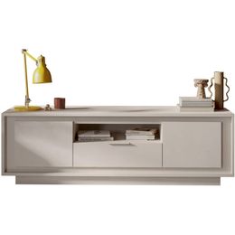 Lowboard Home Affaire "Sky, B/T 180/50 cm, TV-Schrank/Medienboard, 2 T&uuml;ren, 1 Schubkasten", cashmere, B:180cm H:58cm T:50cm, Holzwerkstoff, Sideboards, Lowboard, Softclosing, Korpus & Front 22 mm stark, Rahmen-Optik, Metallgriff
