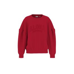 JOOP! Sweatshirt JOOP "Tian", Damen, Gr. L, dunkelrot, Sweatware, Obermaterial: 100% Baumwolle, normal, Rundhals, Rippb&uuml;ndchen, Sweatshirts Sweatshirt, Ton-in-Ton Stickerei