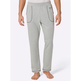 Jogginghose feel good, Herren, Gr. 48/50, Normalgr&ouml;&szlig;en, grau (grau, meliert, graphit), 100% Baumwolle, 60% Baumwolle, 40% Polyester, unifarben, Hosen Jogginghose