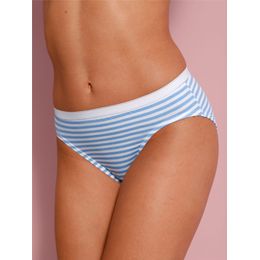 Jazz-Pants Slips, Damen, Gr. 36, 3 Stk., blau (jade, ecru, bedruckt, himmelblau, geringelt, jade, bedruckt), 95% Baumwolle, 5% Elasthan, Unterhosen