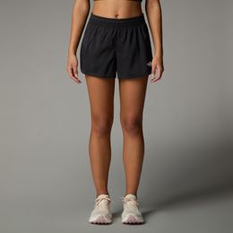 Trainingsshorts The North Face "W FLEX WOVEN SHORT 3IN", Damen, Gr. L, N-Gr, schwarz (tnf schwarz), Obermaterial: 100% Polyester, Hosen, sportlicher Stil, leichtes Design, f&uuml;r Fitness