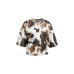 Smith & Soul T-Shirt SMITH & SOUL, Damen, Gr. L, braun (sanftes wei&szlig; print), Single Jersey, Obermaterial: 100% Baumwolle, gemustert, gerade h&uuml;ftlang, Rundhals, abgesteppte Kante, Shirts T-Shirt, mit Label-Aufn&auml;her, Rundhals