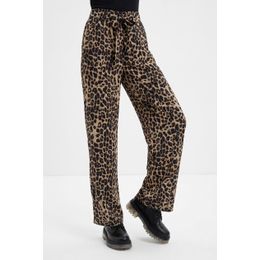 Only Damen Schlupfhose "ONLSILVA LOOSE PANTS WVN NOOS"nomad aop:le grand leo, Gr. M, bedruckt, Web, Obermaterial: 100% Viskose, Hosen, Viskose,