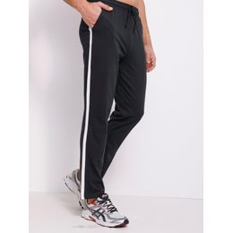 Schlupfhose CLASSIC, Herren, Gr. 48/50, Normalgr&ouml;&szlig;en, schwarz-wei&szlig; (schwarz, grau), 100% Baumwolle, unifarben, Hosen Schlupfhose
