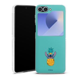 DeinDesign Galaxy Z Flip 7 FE Handy Hard Case Schutzh&uuml;lle transparent Smartphone Handy H&uuml;lle Pineapple Lilo & Stitch Disney Hard Case