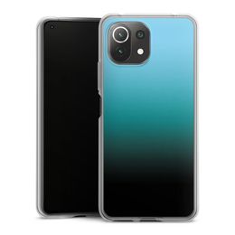 DeinDesign Xiaomi Mi 11 Lite 5G NE Handy Silikon H&uuml;lle Case transparent Handyh&uuml;lle Ombre Two-Tone Black Silikon Case