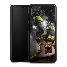 DeinDesign Galaxy A12 Handy Silikon H&uuml;lle Case schwarz Handyh&uuml;lle Fire Fighter Fire Fighters Fire