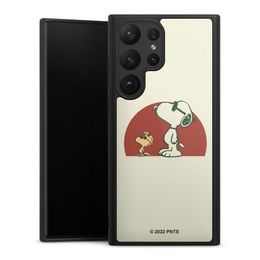 DeinDesign Galaxy S23 Ultra Handy Gallery Case Handyh&uuml;lle 9H Geh&auml;rtetes Glas R&uuml;ckseite H&uuml;lle Snoopy Official Licensed Product Kindheit Gallery Case