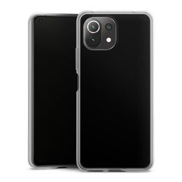 DeinDesign Xiaomi Mi 11 Lite 5G NE Handy Silikon H&uuml;lle Case transparent Handyh&uuml;lle Colour Black Unicoloured Silikon Case