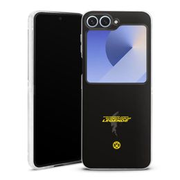 DeinDesign Galaxy Z Flip 6 Handy Hard Case Schutzh&uuml;lle transparent Smartphone Handy H&uuml;lle Borussia Dortmund Marco Reus Bvb Hard Case