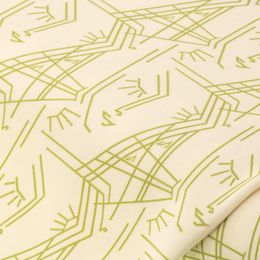 buttinette Scuba-Jersey "Grafisch", creme/gr&uuml;n
