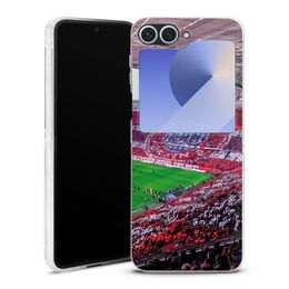 DeinDesign Galaxy Z Flip 7 FE Handy Hard Case Schutzh&uuml;lle transparent Smartphone Handy H&uuml;lle Stadium Fcb Fc Bayern M&uuml;nchen Hard Case