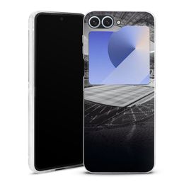DeinDesign Galaxy Z Flip 6 Handy Hard Case Schutzh&uuml;lle transparent Smartphone Handy H&uuml;lle Stadium Fcb Fc Bayern M&uuml;nchen Hard Case