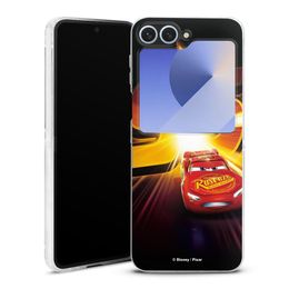 DeinDesign Galaxy Z Flip 6 Handy Hard Case Schutzh&uuml;lle transparent Smartphone Handy H&uuml;lle Cars Lightning Mcqueen 95 Official Licensed Product Hard Case