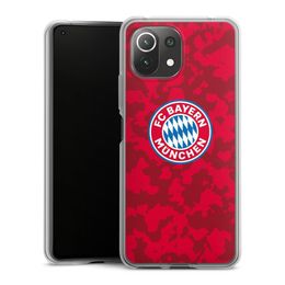 DeinDesign Xiaomi Mi 11 Lite 5G NE Handy Silikon H&uuml;lle Case transparent Handyh&uuml;lle Camouflage Fc Bayern M&uuml;nchen Fcb Silikon Case