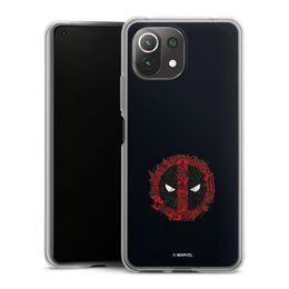 DeinDesign Xiaomi Mi 11 Lite 5G NE Handy Silikon H&uuml;lle Case transparent Handyh&uuml;lle Deadpool Marvel Logo Silikon Case