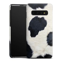 DeinDesign Galaxy S10 Handy Premium Case Smartphone Handyh&uuml;lle Schutzh&uuml;lle matt Animal Look Animal Print Cow Skin Premium Case