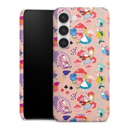 DeinDesign Galaxy S23 Handy Premium Case Smartphone Handyh&uuml;lle Schutzh&uuml;lle matt Alice In Wonderland Muster Disney Premium Case
