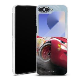 DeinDesign Galaxy Z Flip 6 Handy Hard Case Schutzh&uuml;lle transparent Smartphone Handy H&uuml;lle Official Licensed Product Cars Lightning Mcqueen 95 Hard Case
