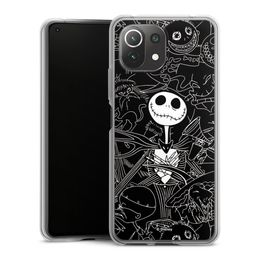 DeinDesign Xiaomi Mi 11 Lite 5G NE Handy Silikon H&uuml;lle Case transparent Handyh&uuml;lle Nightmare Before Christmas Halloween Disney Silikon Case