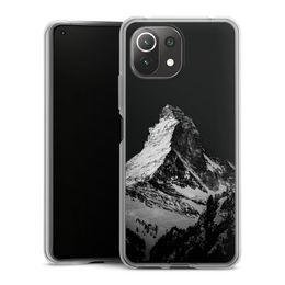 DeinDesign Xiaomi Mi 11 Lite 5G NE Handy Silikon H&uuml;lle Case transparent Handyh&uuml;lle Snow Mountain Mountain Top Silikon Case