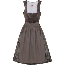 Spieth & Wensky Spieth & Wensky Midi Dirndl Genua Dunkelbeige (Gr&ouml;&szlig;e: 40)