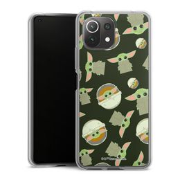 DeinDesign Xiaomi Mi 11 Lite 5G NE Handy Silikon H&uuml;lle Case transparent Handyh&uuml;lle Official Licensed Product Baby Yoda Star Wars Muster Silikon Case
