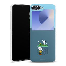 DeinDesign Galaxy Z Flip 6 Handy Hard Case Schutzh&uuml;lle transparent Smartphone Handy H&uuml;lle Children Snoopy Peanuts Hard Case