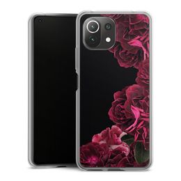 DeinDesign Xiaomi Mi 11 Lite 5G NE Handy Silikon H&uuml;lle Case transparent Handyh&uuml;lle Rose Vintage Pink Silikon Case